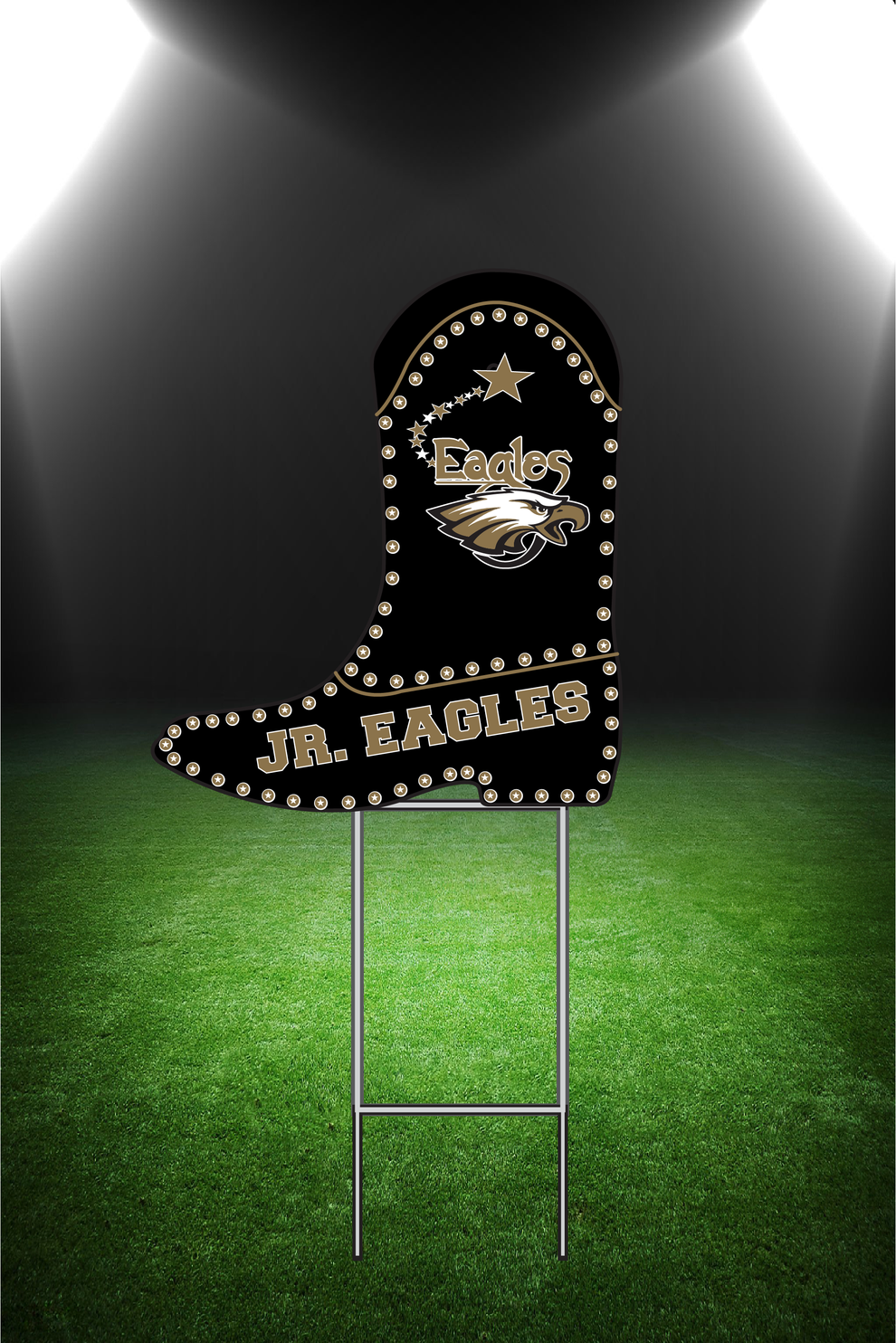 Drill Team Boot Yard Sign – Spirit Signs